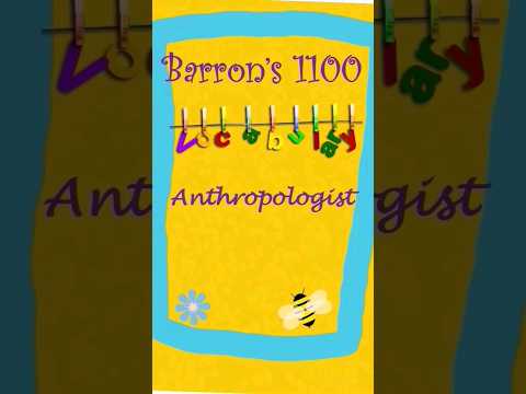 Simply Learn - Barron's 1100 Vocabulary #47 #barron #vocabulary #education #anthropologist #words