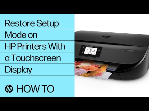 Restore Setup Mode on HP Printers With a Touchscreen Display | HP Printers | HP