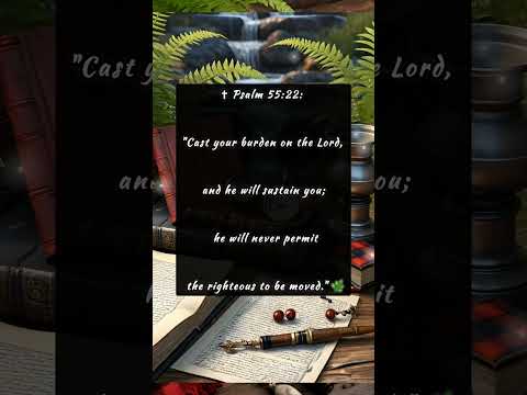 ✝️ Psalm 55:22: "Cast your burden on the Lord, and he will sustain you; he will never permit 🌿