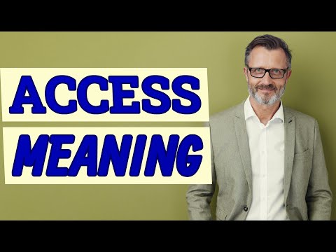 Access | Meaning of access