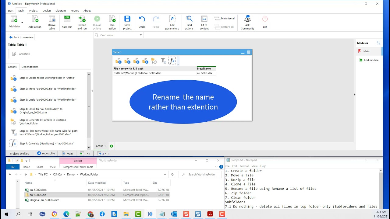 EasyMorph File Operations