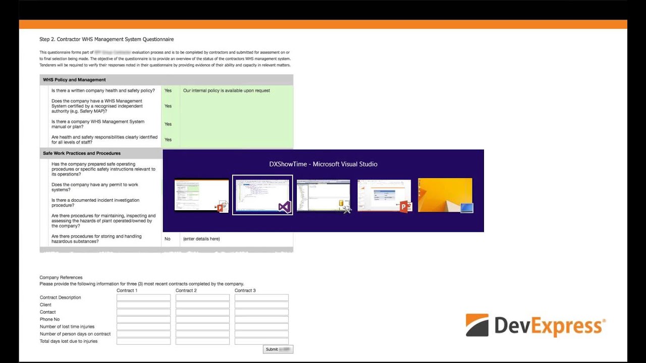 DevExpress ASP.NET GridView: Build a Questionnaire for Your Website