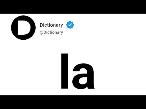 la Meaning In English