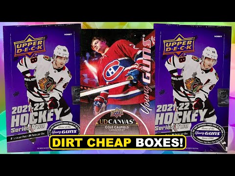 Best Bargain Box 2025! - Opening (2) 2021-22 Upper Deck Series 2 Hockey Hobby Boxes