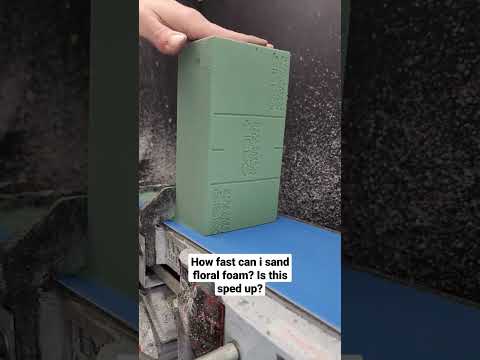 how fast can I sand floral foam? #floralfoam #foam #asmr #satisfying #oddlysatisfying #sandingshit