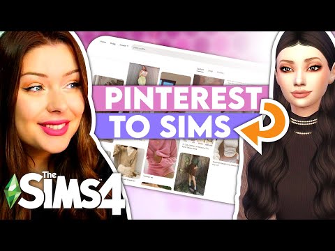 Using the FIRST Things I See on Pinterest to Create A Sim // Sims 4 CAS Challenge CC