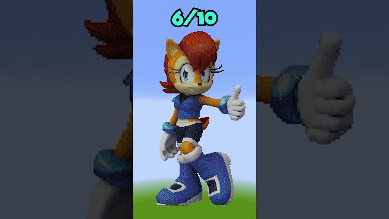 Minecraft: Rate Sally Acorn from 1 to 10 #shorts