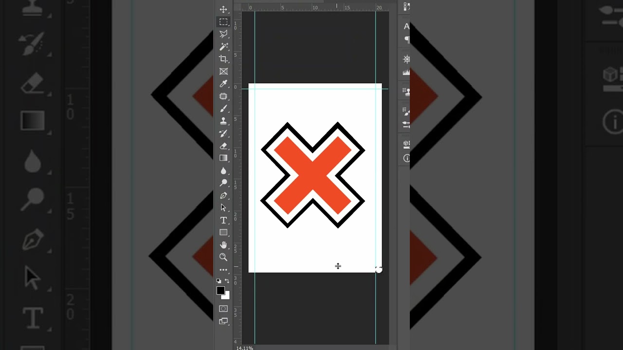 How To add Margines in Photoshop #shorts