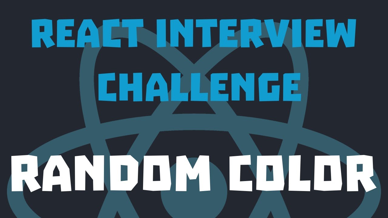 React Interview Challenges : Random color generator