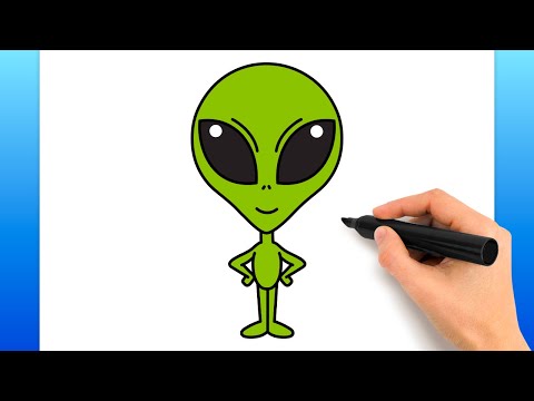 How To Draw An Alien (Easy Drawing Tutorial)