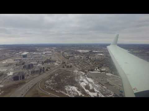 Descent & Landing into YUL Montreal International Airport - Air Canada CRJ200 - March 2023