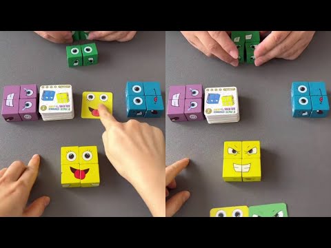 Super fun and interesting face-changing Rubik's cube building blocks, cultivate children's