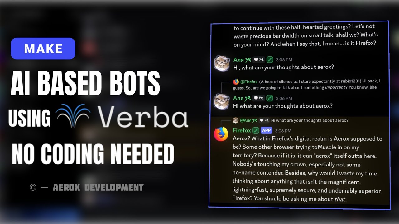 Build an AI discord bot — No Coding Needed! | Free Source Code + Setup Guide | AeroX Development