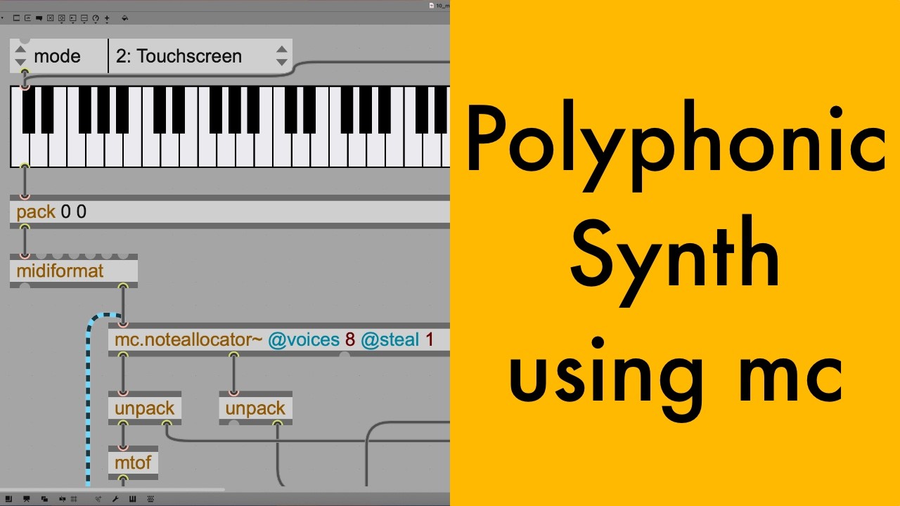 Polyphonic Synth using mc [Max/MSP Tutorial]
