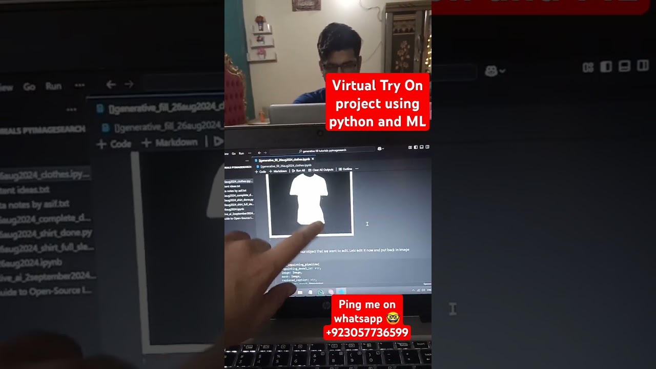 Virtual try on project using python, machine learning #python #datascience #machinelearning #ai