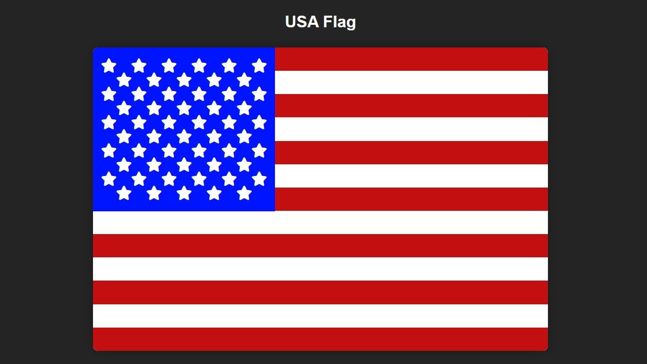 Build the US Flag Using HTML and CSS | Voiceless Tutorial