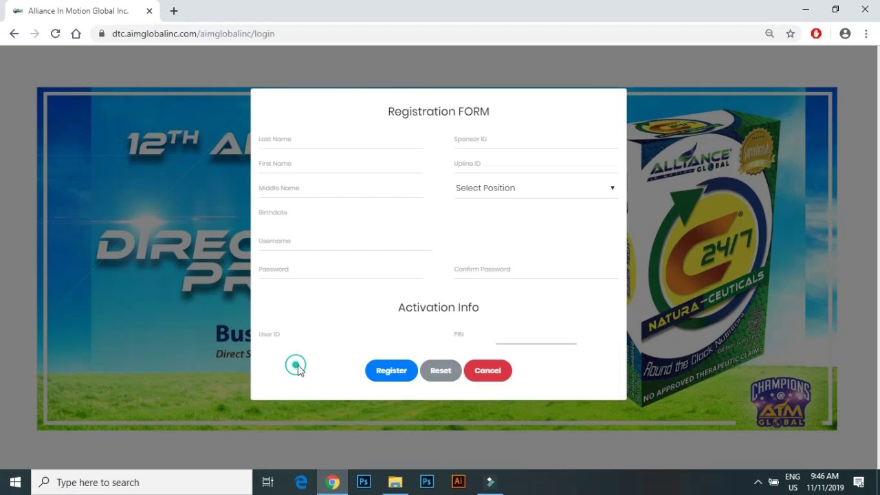 How to Register an account with Aim Global?