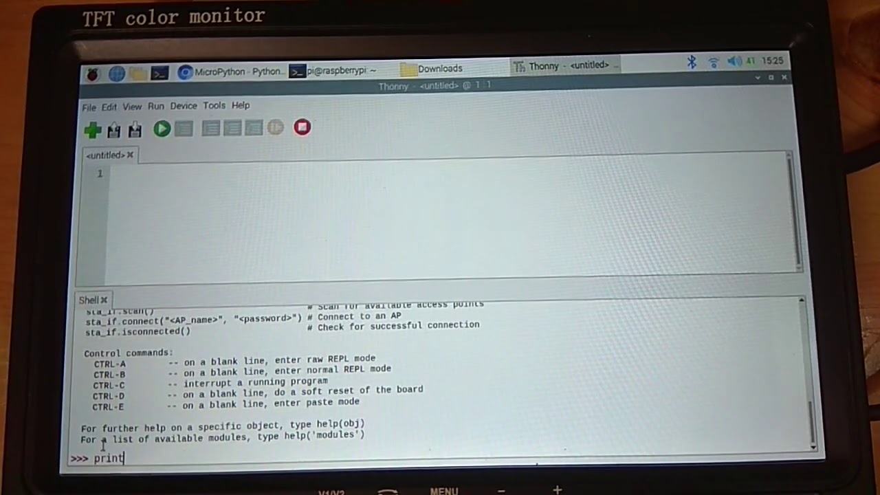 Thonny/esptool on Raspberry Pi, to develop ESP32 using MicroPython.