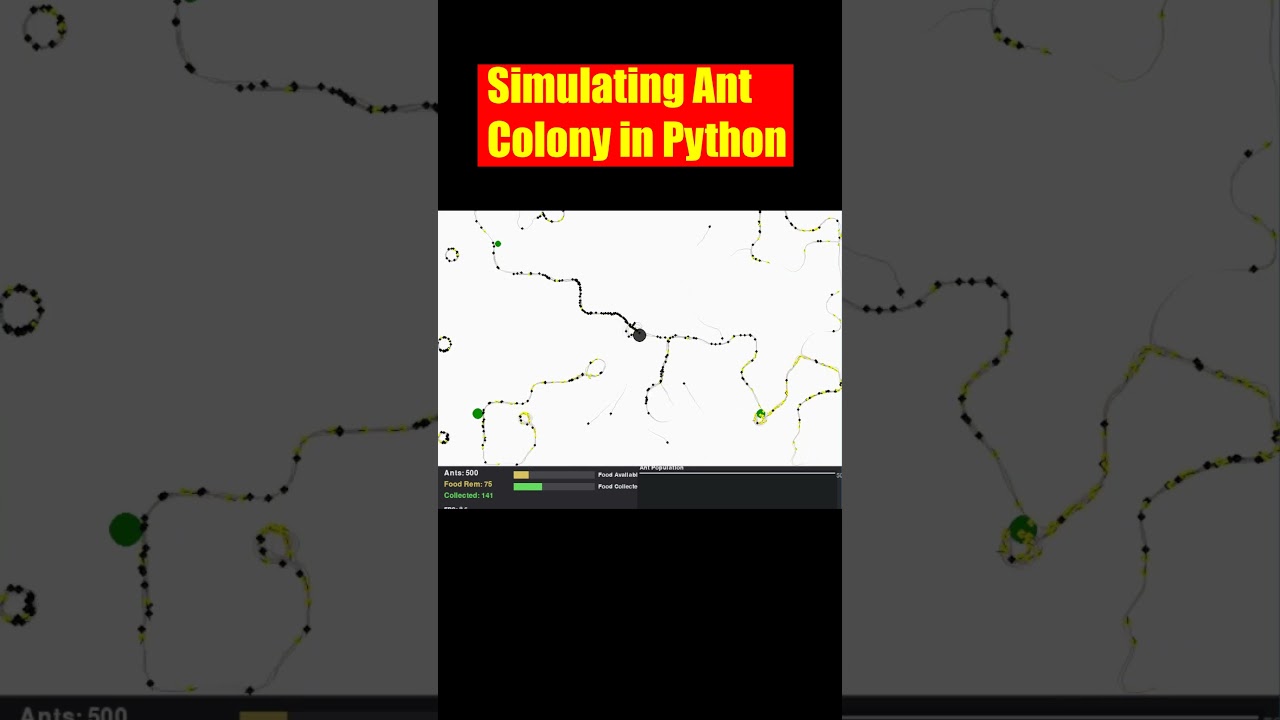 Python Simulates REALISTIC Ant Colony #shorts