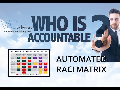Use the RACI to install sense of ownership