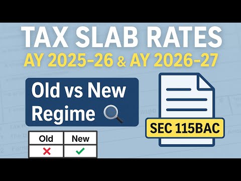 Income Tax Slab AY 2025‑26 – Old vs New Regime (Section 115BAC Explained)