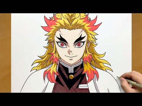 How to Draw Rengoku from Demon Slayer | Easy Anime Drawing Tutorial