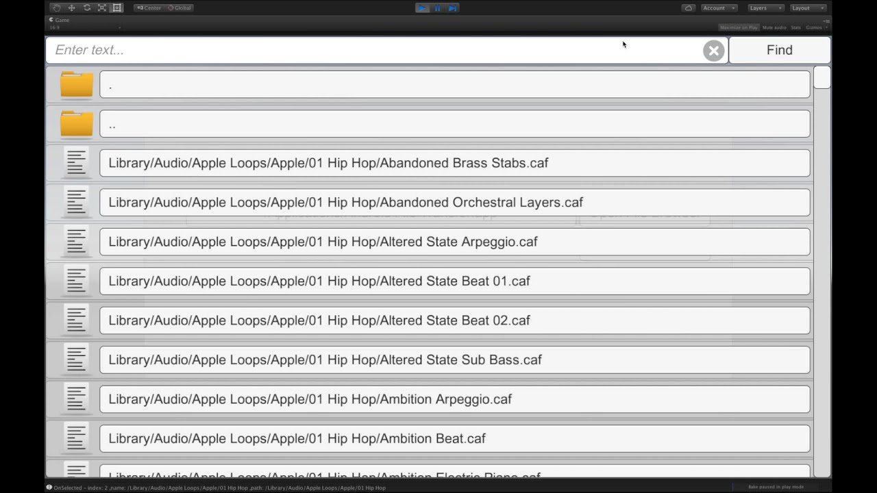 File Browser for New UI (uGUI) Demo