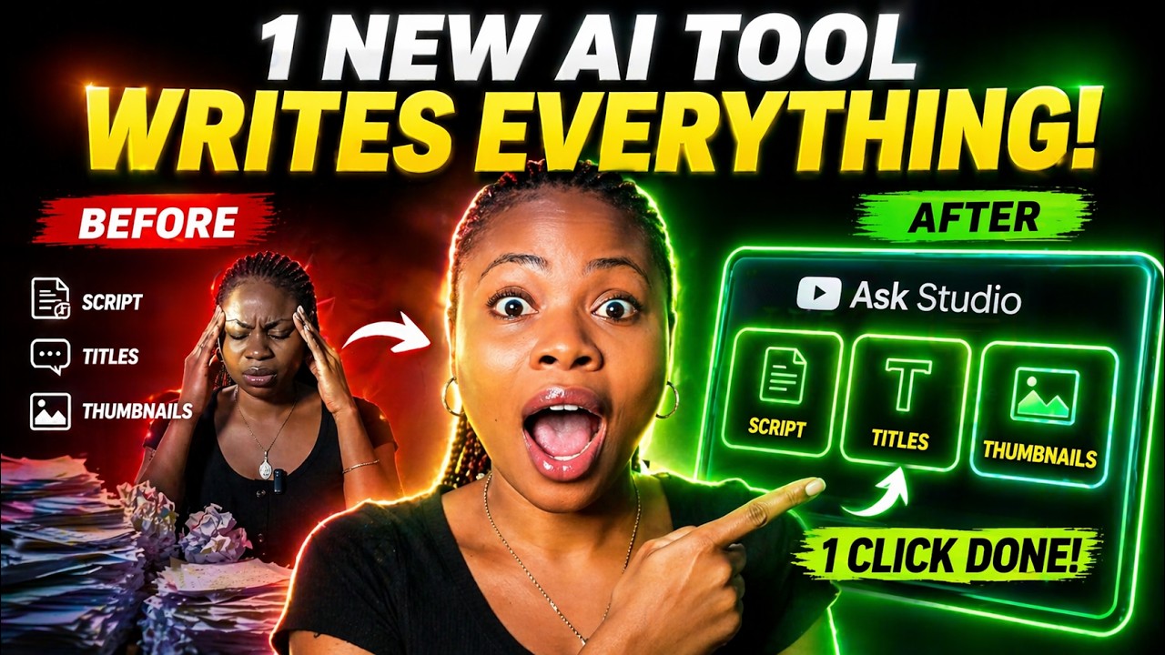 YouTube's New AI Tool Writes EVERYTHING For You (Scripts, Titles & Thumbnails!)
