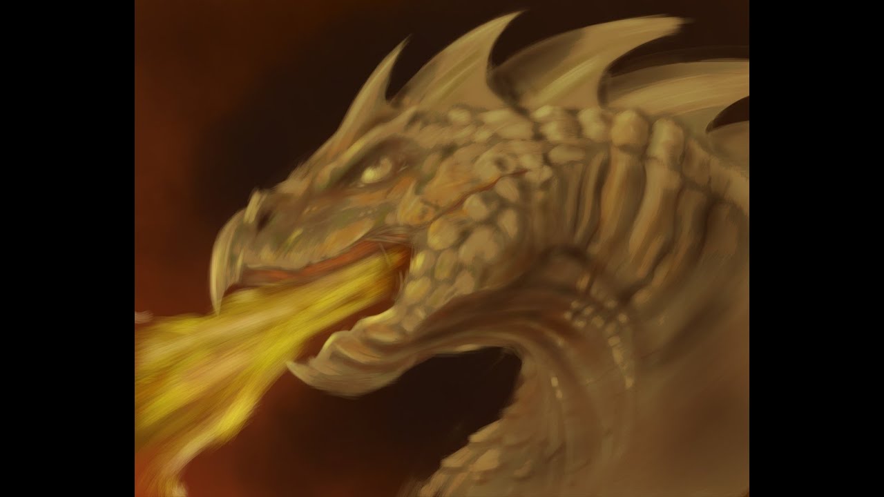 Painting a Fire Dragon ! ( No sound, so you can listen to your own!)