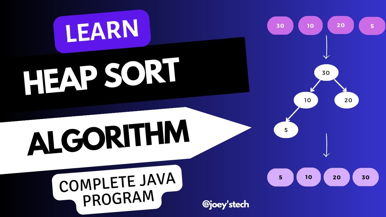 Learn heap sort algorithm by implementing it in Java program #heap #datastructures