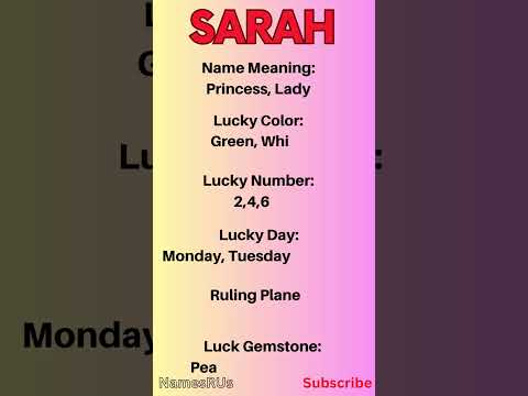 Sarah Name Meaning 👧 #shorts #namemeaning #sarah
