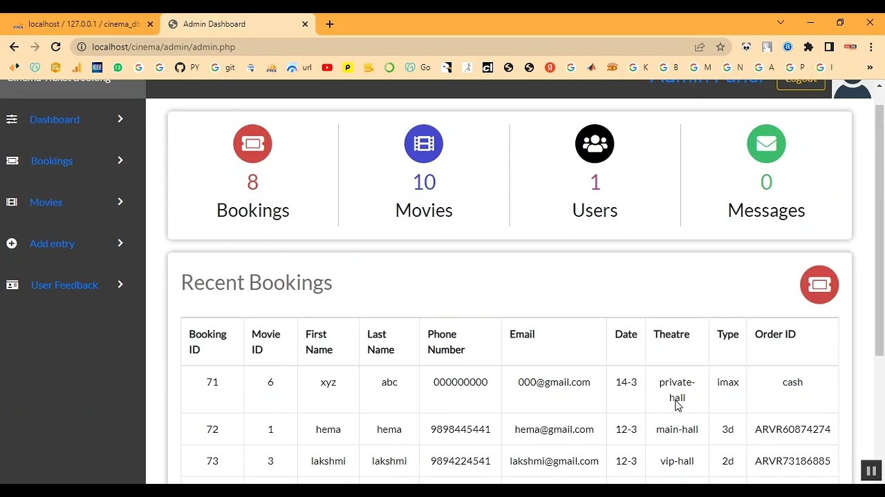 Cinema Ticket Book System in PHP - OKOK PROJECTS- Final Year Projects ...