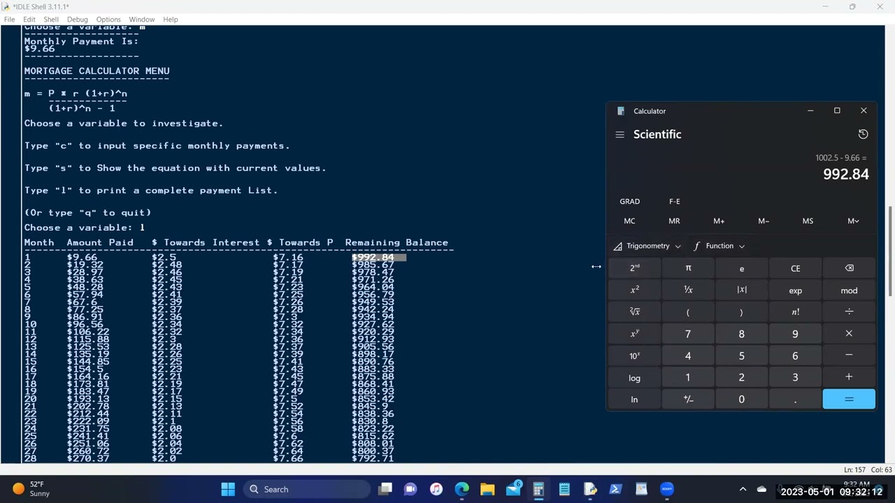 Mortgage Calculator Explained with Python Programming Language