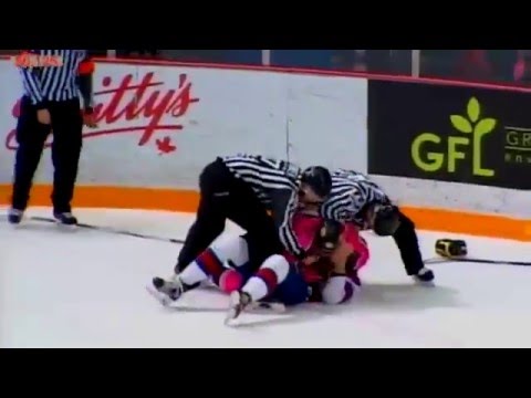 Brandon Baddock vs. Macoy Erkamps, February 19, 2016 - Edmonton Oil ...