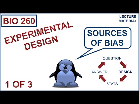 Experimental design: sources of bias