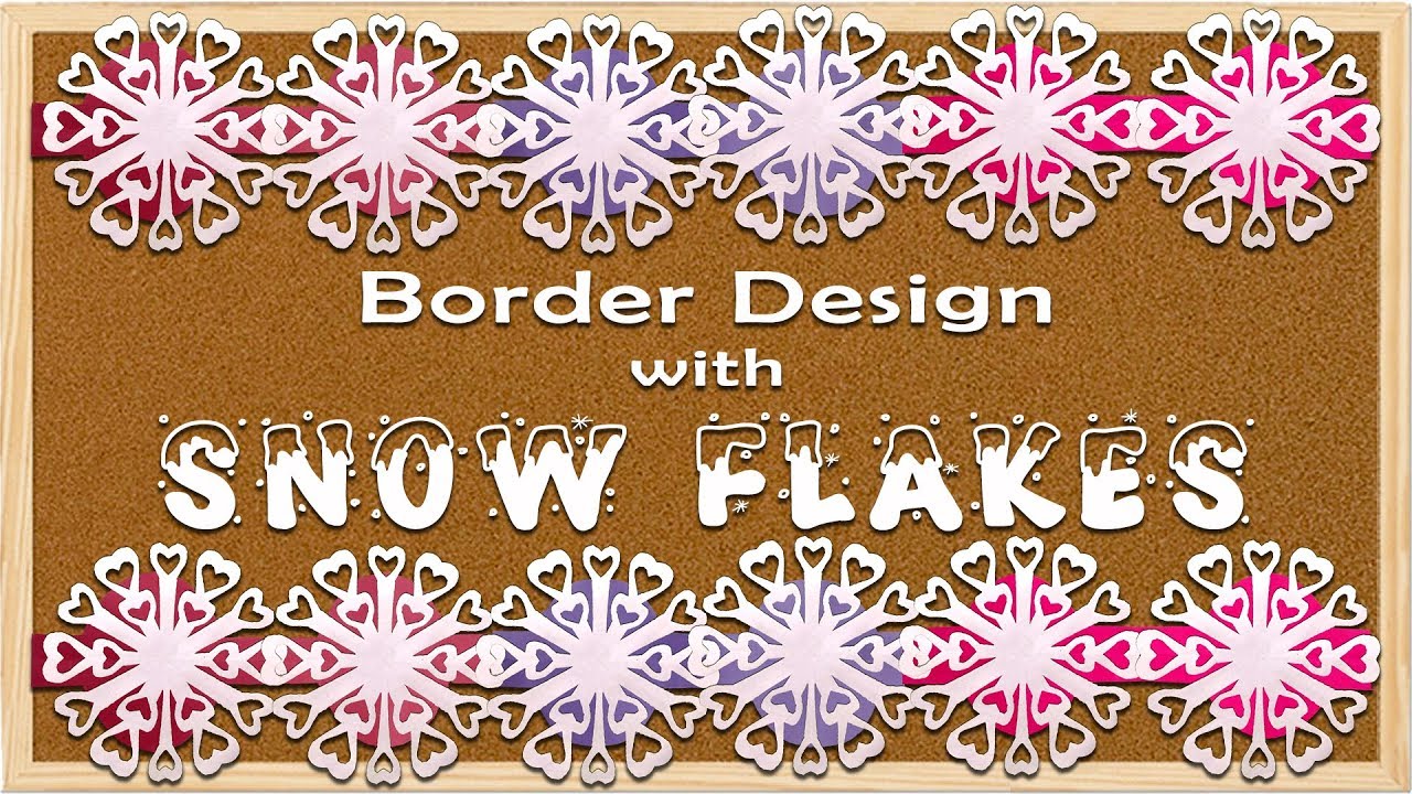 CHRISTMAS SPECIAL: Border for Bulletin Board with SNOW-FLAKES.