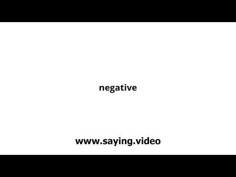 How to say negative in English