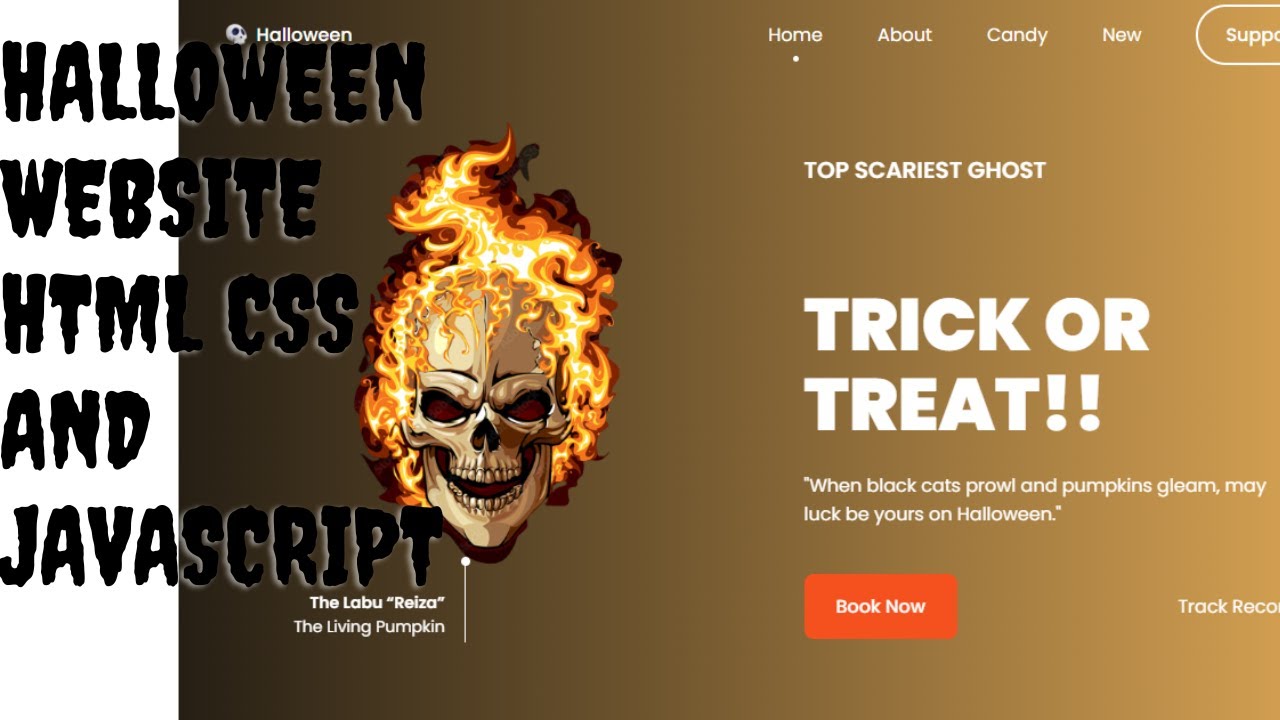 How to make a Halloween Website by using html CSS and javascript | source code