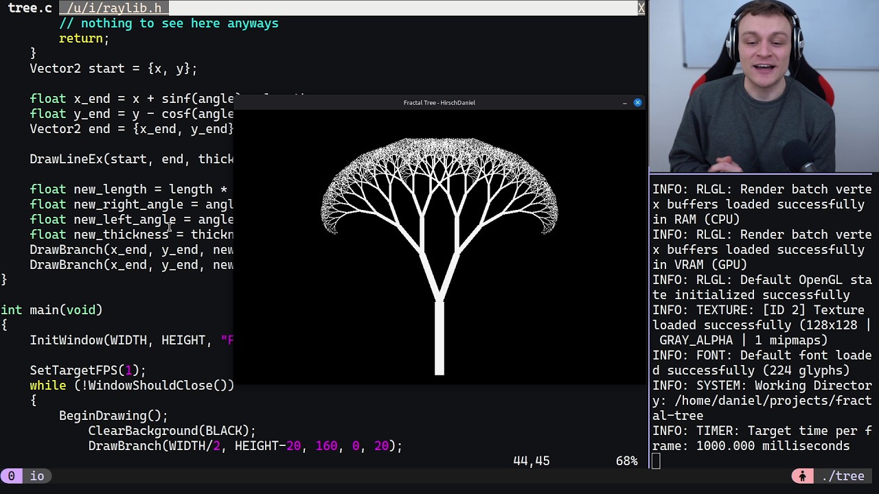 Fractal Trees in C