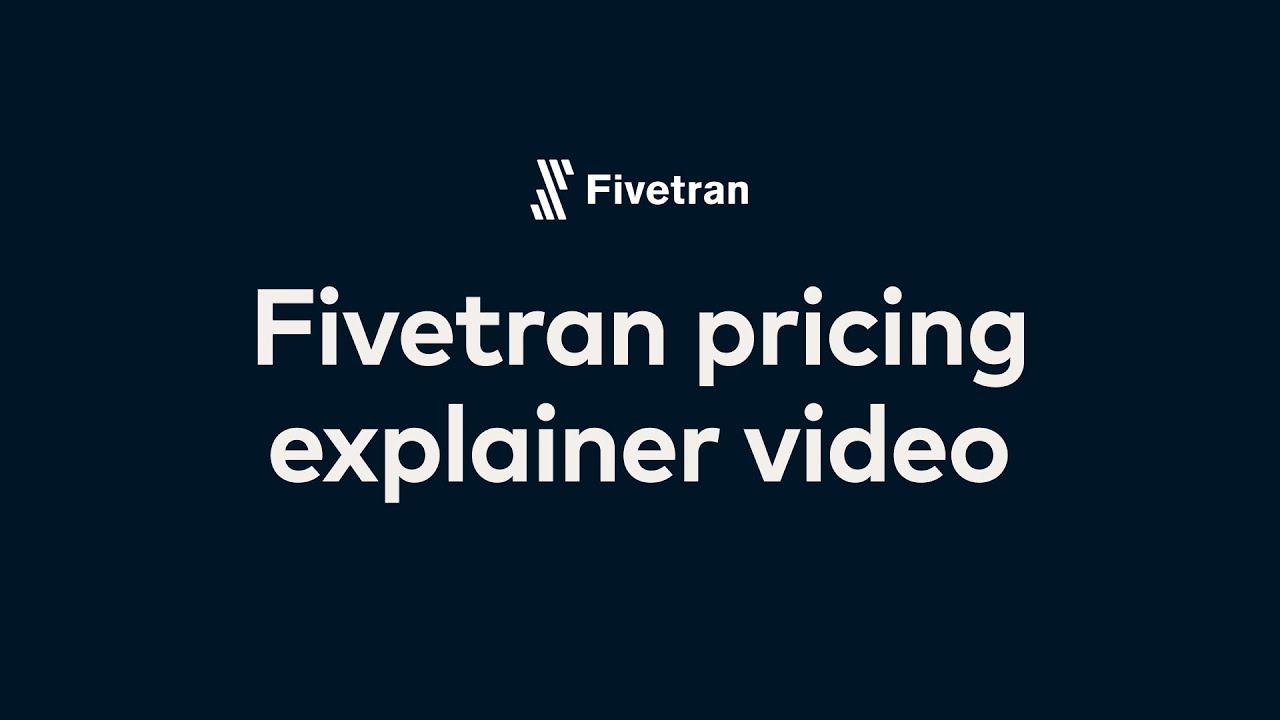Fivetran pricing explainer