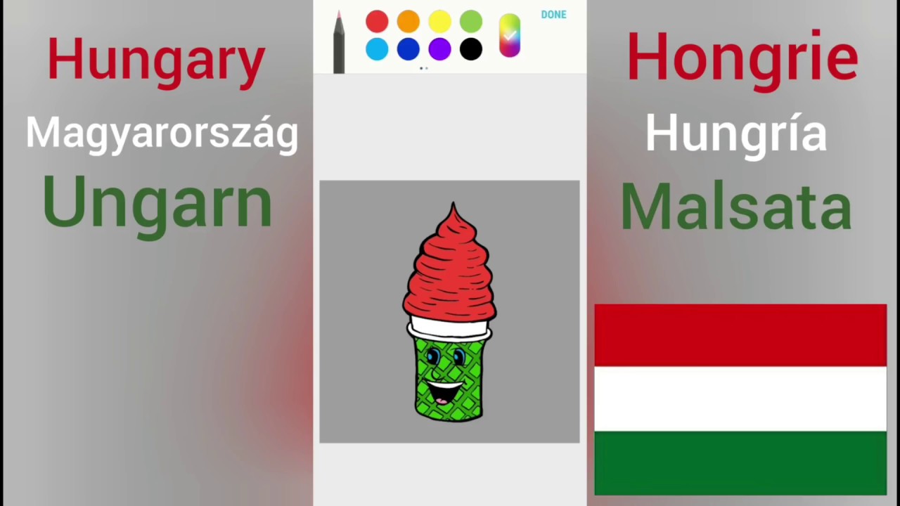 Colouring Learn The Flags; Hungary
