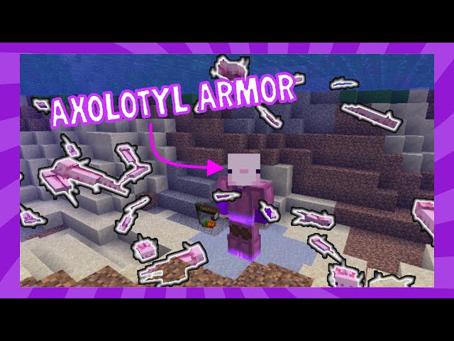 Minecraft, but I added Axolotl Armor!!! Minecraft Data Pack