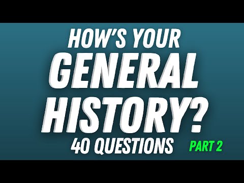Can You Answer These History Questions? | 40 Questions on World History | Trivia Quiz #2