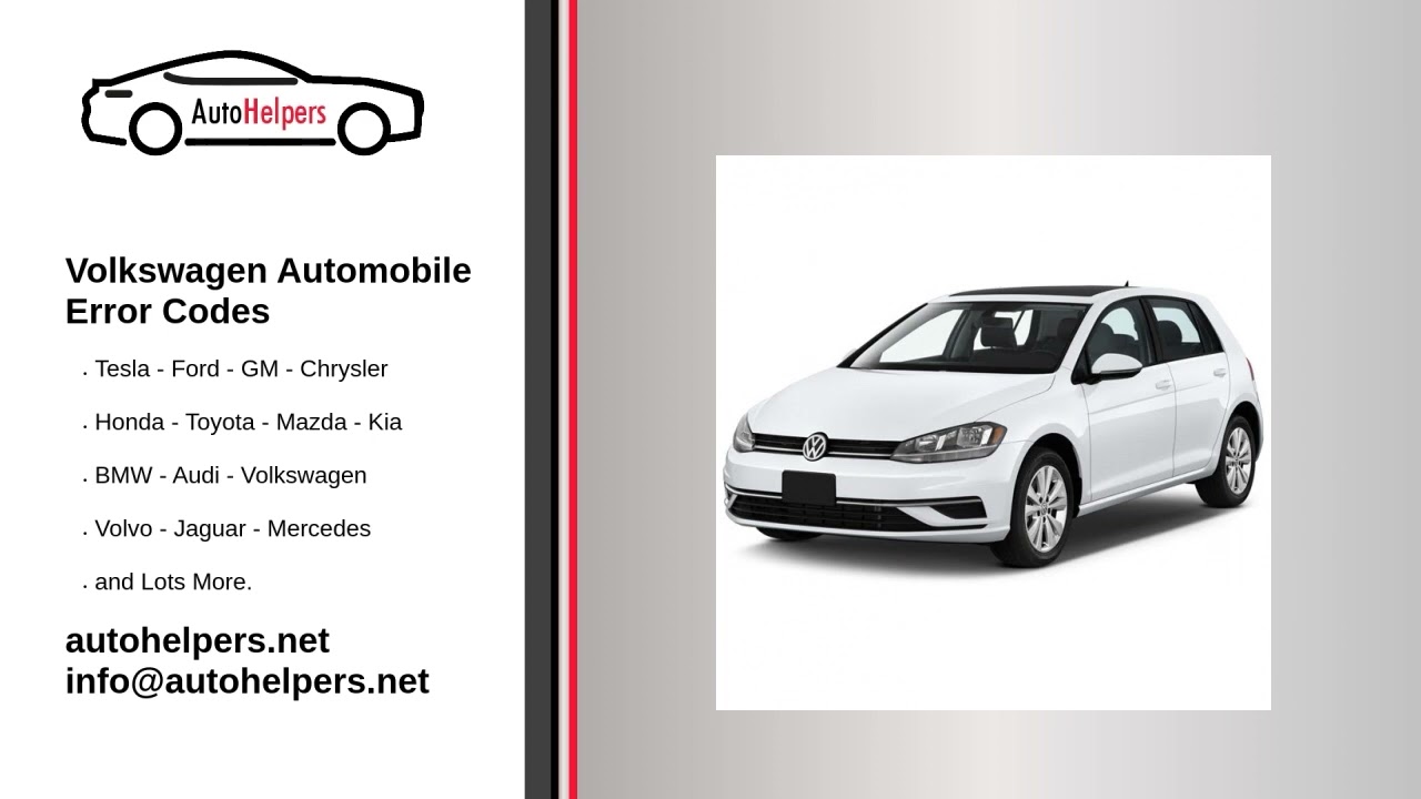 Volkswagen Automobile Error Codes