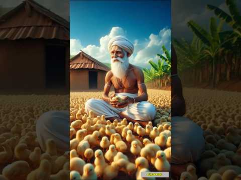 A Farmer gives magical seeds to her chicks #shorts #animals #ai