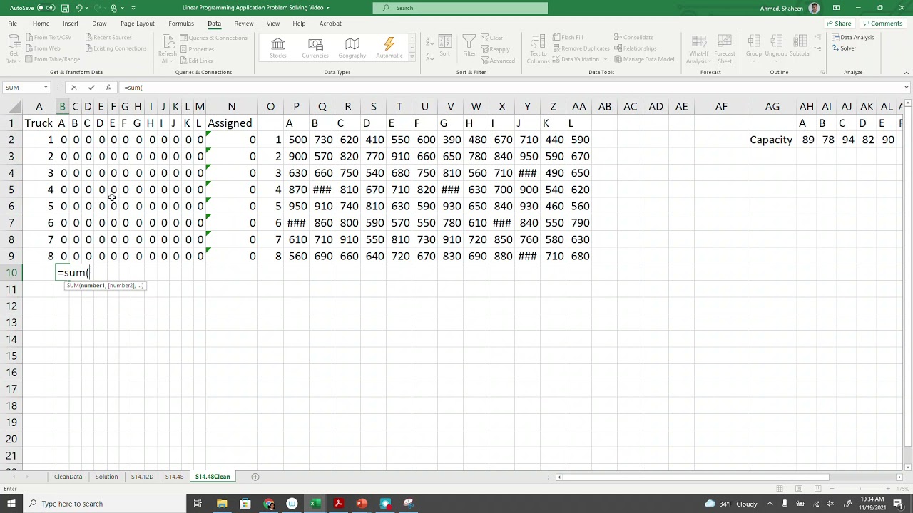 Application | Linear Programming | Problem Solving | MS Excel | Optimization  | Transportation Cost