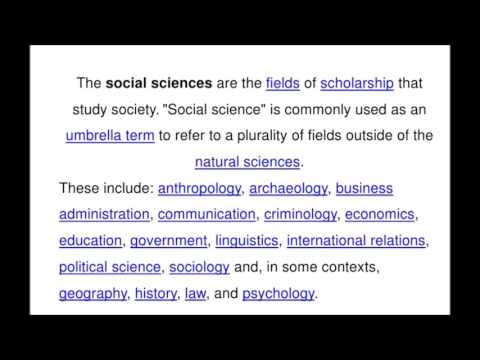 Definition of Social Science
