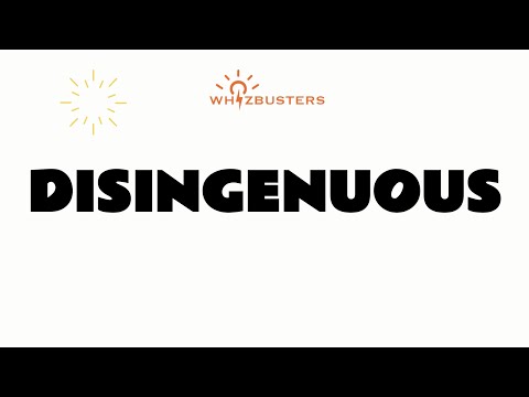 DISINGENUOUS (adjective) Meaing with Examples in Sentences | GRE GMAT LSAT SAT