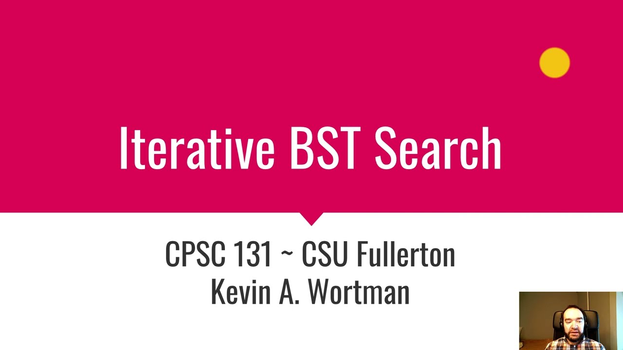 Iterative BST Search