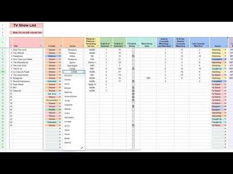 Stream Smarter: Organize Your Shows with This TV Tracker for Google Sheets and Excel